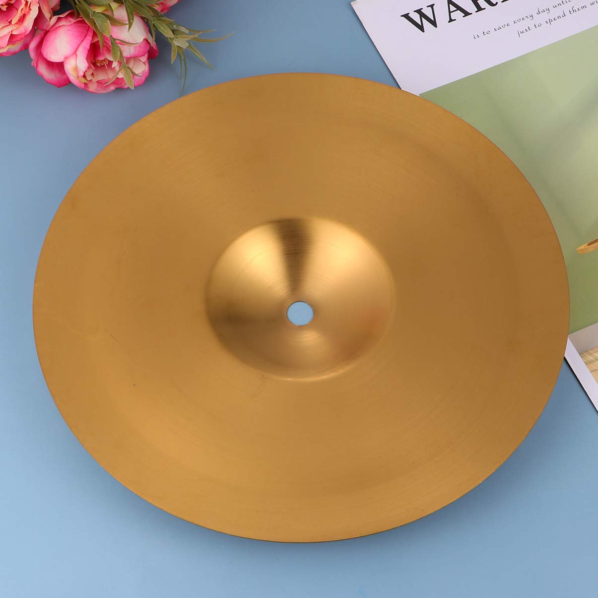 ERINGOGO 2 pieces Crash Ride Cymbal crash cymbal brass- hat cymbals crash ride 10 inch Bass Drum Cymbal