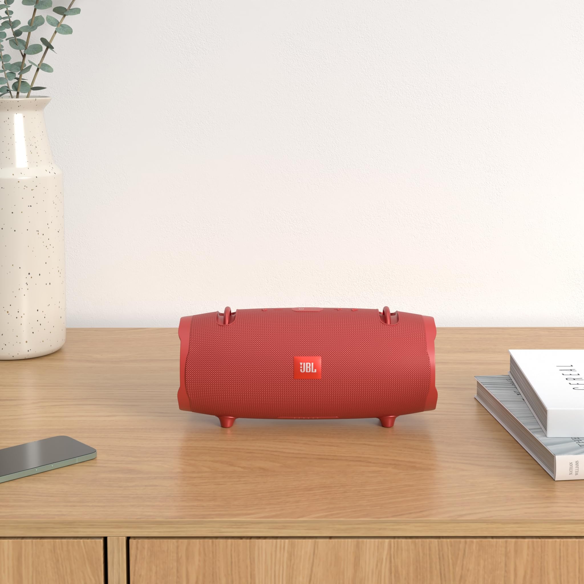 JBL Xtreme 2 Wireless Portable Bluetooth Waterproof Stereo Speaker Red + AUX Audio Cable