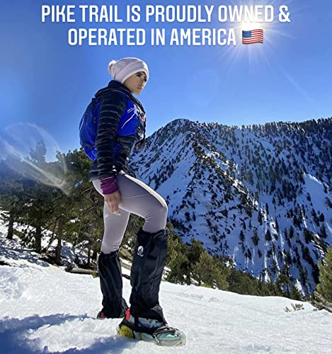 Pike Trail Leg and Ankle Gaiters for Men and Women - Waterproof Boot Covers - for Hiking, Research Field Trips, Outdoor Trail Use, Snow and More - Adjustable Closures