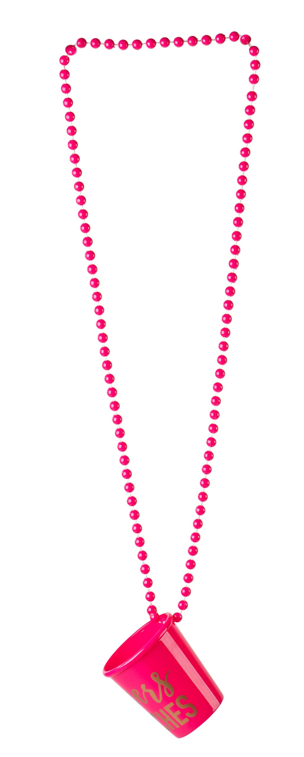 Juvale 6 Pack Pink Bachelorette Shot Glass Necklace, Cheers B*tches and Future Mrs Themed Party Favors (30 In)