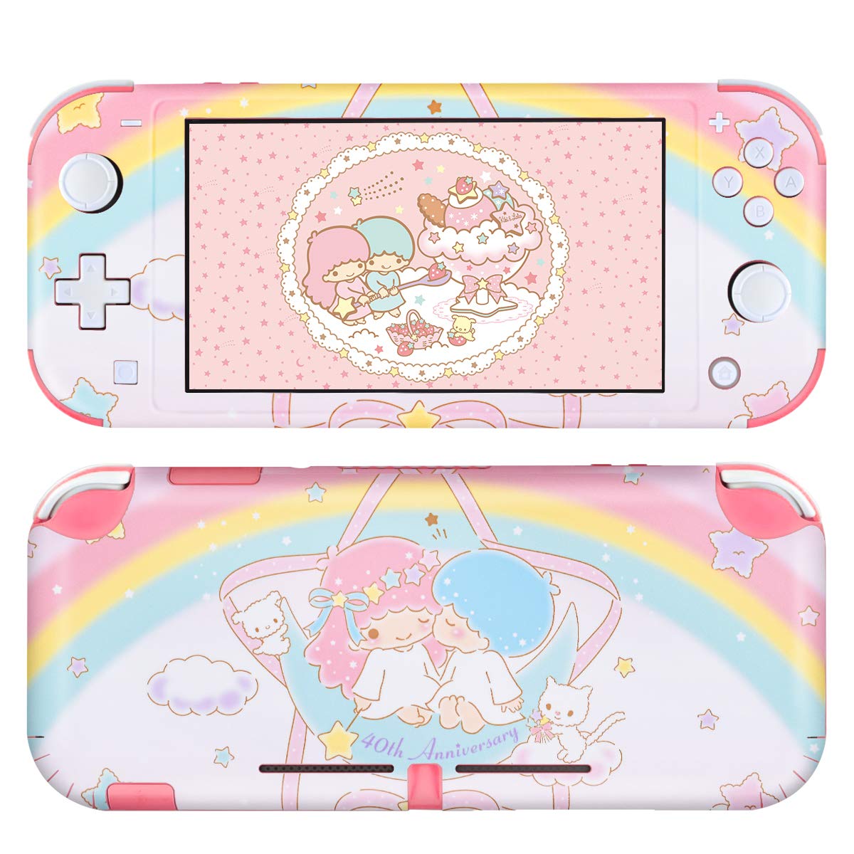 DLseego Switch Lite Skin Cute Couple Pattern Full Wrap Skin Protective Film Sticker Compatible with Switch Lite