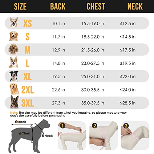 SlowTon Dog Raincoat, Adjustable Dog Rain Jacket Clear Hooded Double Layer, Waterproof Dog Poncho with Reflective Strip Straps and Storage Pocket for Small Medium Large Dogs(L)