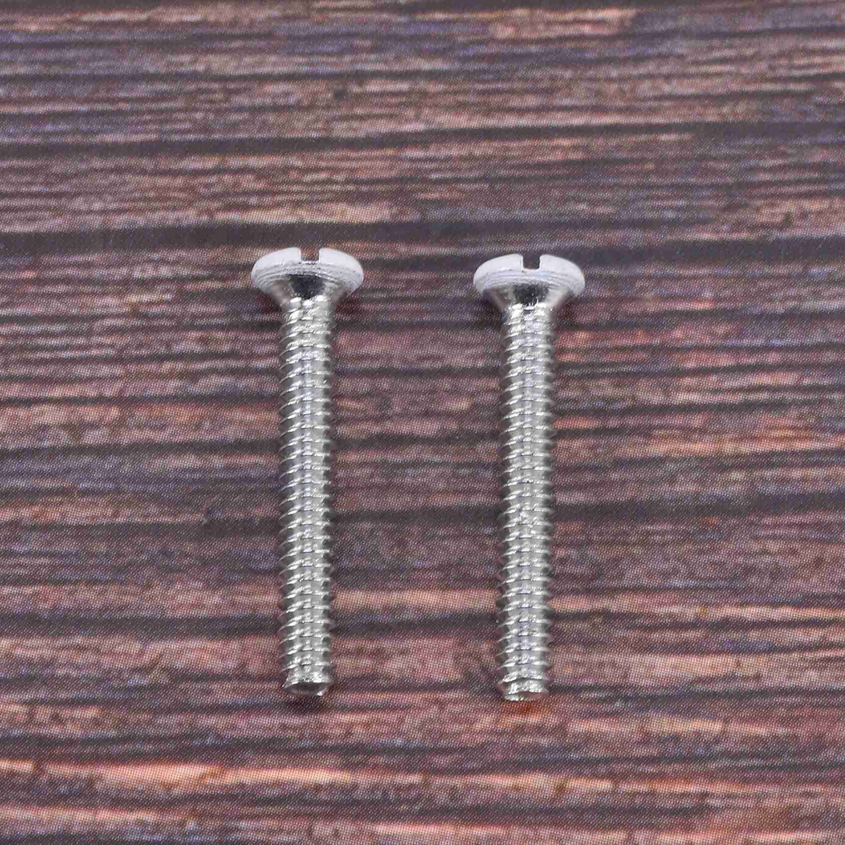 KVSERT 120 Pcs White Wall Plate Screws 1 Inch Long Slotted 6-32 Threads Switch Cover Screws Oval Head Milled Slot Screws Wall