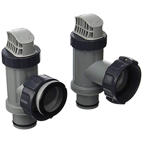 Intex Above Ground Plunger Valves with Gaskets & Nuts Replacement Part (2 Pack)