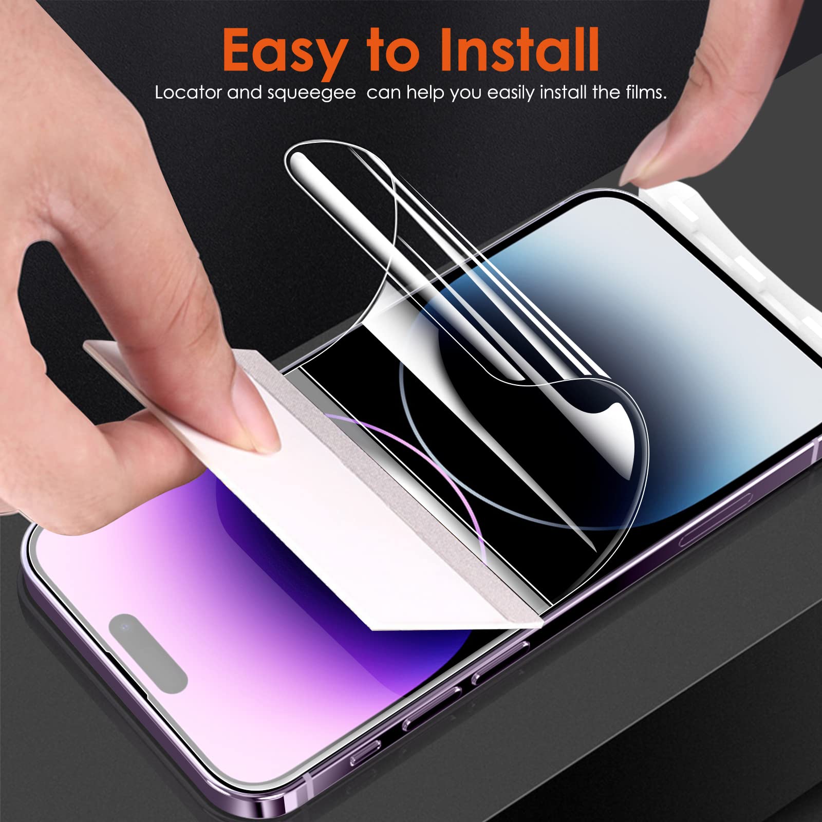 JDHDL [3 Pack] Hydrogel Film Screen Protector for iPhone 14 Pro Max/iPhone 14 Plus (6.7 inch), Soft TPU Transparent Protective Screen Protector Film (Not Tempered Glass)