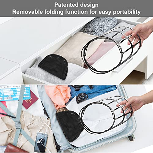 MAGTSMEI Hat Cleaner, Baseball Caps Hat Washer for Washing Machine, Foldable Washing Hat Cage Protector Holder for Flat & Curved Hats, Hat Rack/Organizer for Dishwasher, 2 Pack Black