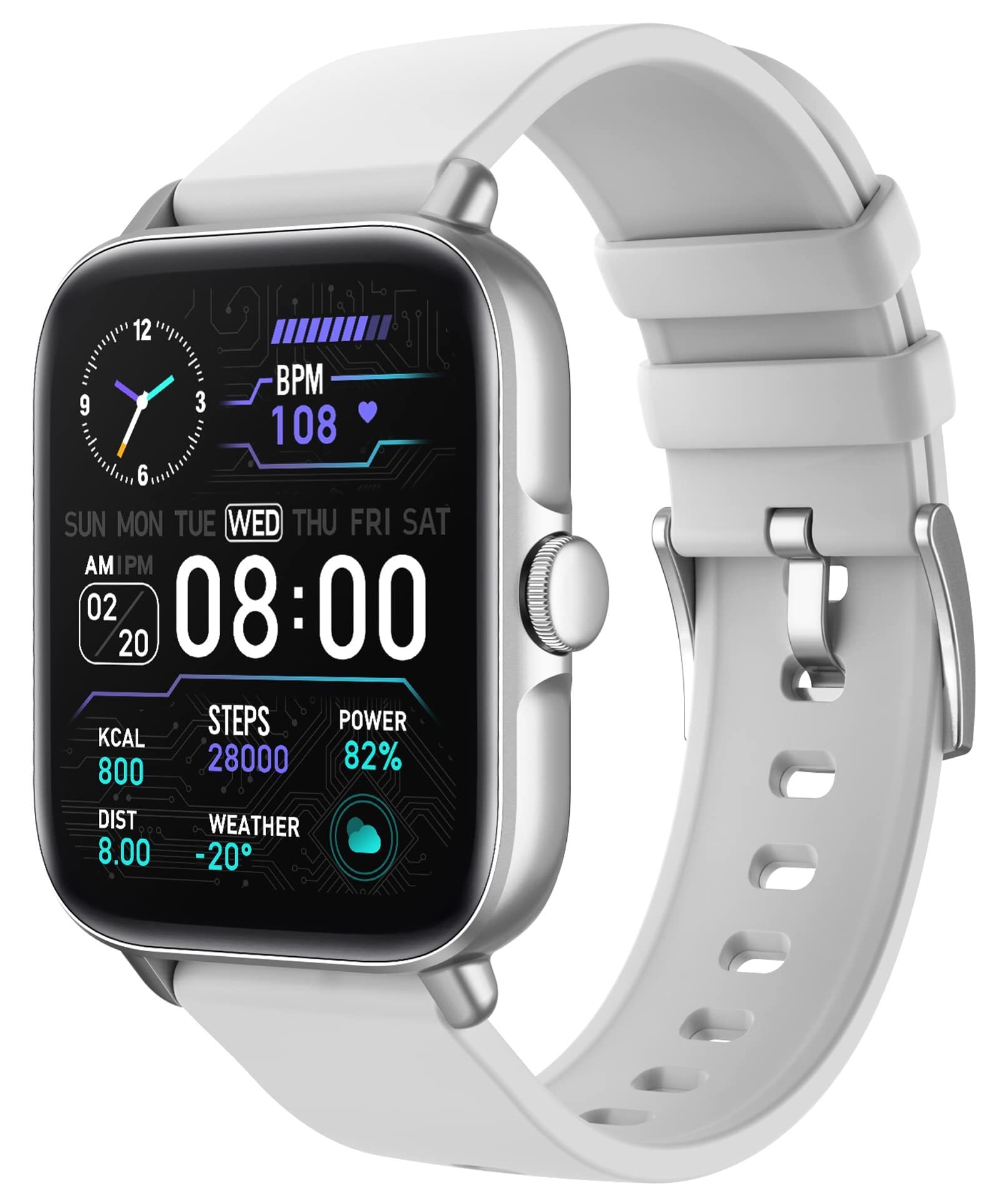 Smart Watch for Text and Call (Make/Answer Call) Smart Watch for iPhone Compatible Android Phones Fitness Tracker Pedometer Step Counter Sport Bluetooth Call Watch Phone Watches