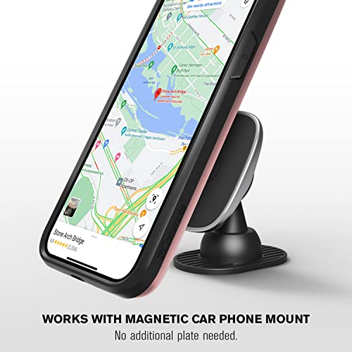 VENA vCommute Wallet Case Compatible with Apple iPhone 14 (6.1"-inch), (Military Grade Drop Protection) Flip Leather Cover Card Slot Holder with Kickstand - Red