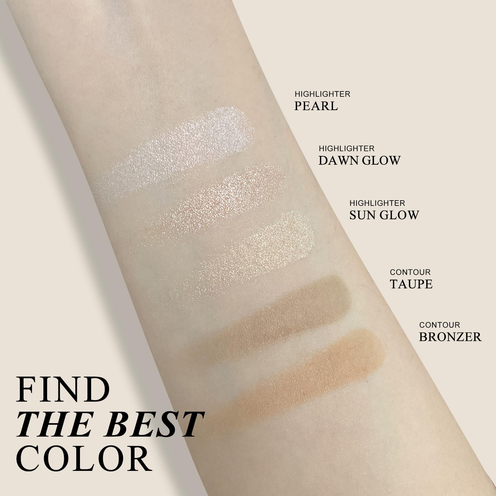 KYDA Face Contour Palette, Sculpting Contouring, Concealer Contour Powder Palette, Silky Smooth Lightweight High Pigmented Shadow Makeup