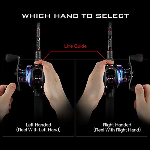 Piscifun Spark Pro Baitcasting Reel - Low Profile 6.6:1 Baitcaster Fishing Reel, Super Compact 16.5 LB Carbon Fiber Drag, 11 + 1 Shielded Ball Bearings Magnetic Brake System(Right Handed)