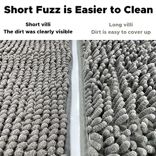 Jevnd 2Pcs Short Chenille Guinea Pig Cage Liner, Washable Rabbit Fleece Sleeping Bed Mat, Reusable Bunny Training Pad/Pee Pad/Blanket for Cat/Chinchilla/Hedgehog and Small Animals (19βx12.5β (2pcs))