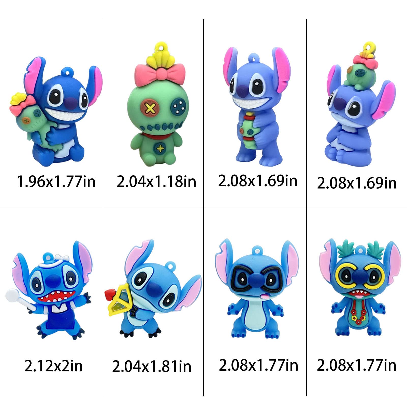 Educatgame 8Pcs Cartoon Cake Topper Sets for Cake Supplies for Boys Girls Birthday Party Decorations