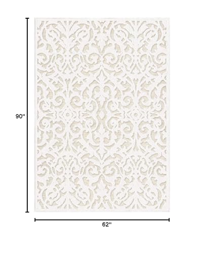My Texas House by Orian Lady Bird Area Rug, 5'2" x 7'6", Natural Driftwood