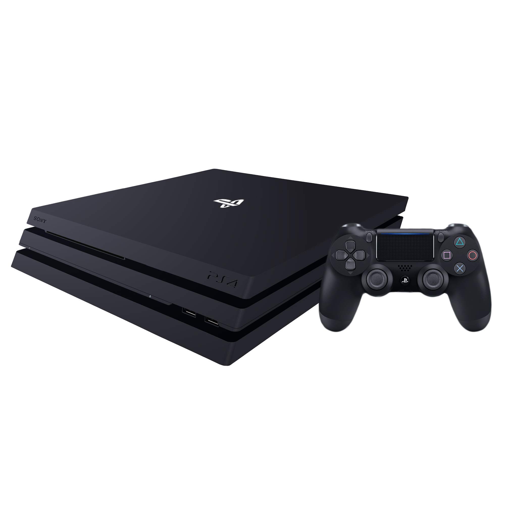 Sony Playstation 4 Pro 4K HDR Gaming Console with DualShock 4 Wireless Controller, 2TB Solid State Drive, Jet Black (Renewed) [Video Game]