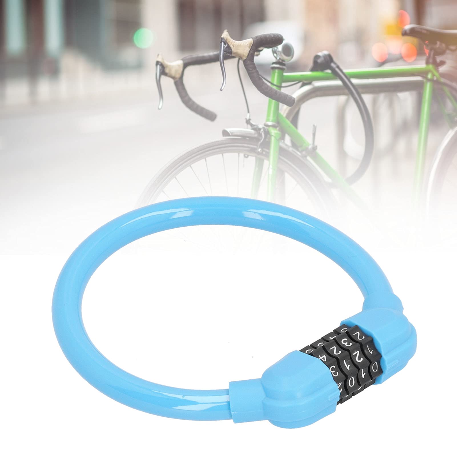 Ertuan Bicycle Cable Locks for Cycling Outdoors - Bike Lock Bike Lock Cable, Bicycle Locks Anti Theft Bike Lock High Security Bicycle Locks Bicycle Cable Locks for Outdoors (Blue)