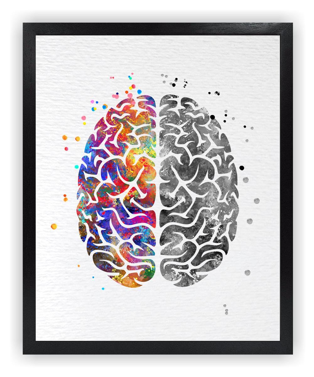 Dignovel Studios 8X10 Unframed Brain Creativity Inspiration Watercolor Art Print Poster Housewarming Wall Giclee Office Home Decor DN526
