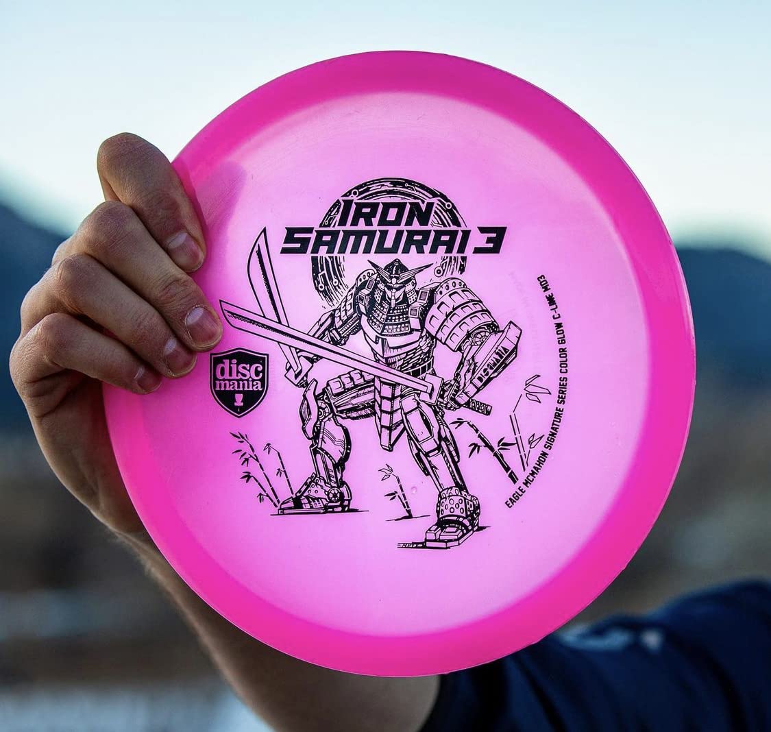 Discmania Iron Samurai 3 - Eagle McMahon Signature Series Color Glow C-line MD3 Disc Golf Mid-Range 177-180g (Colors Will Vary)