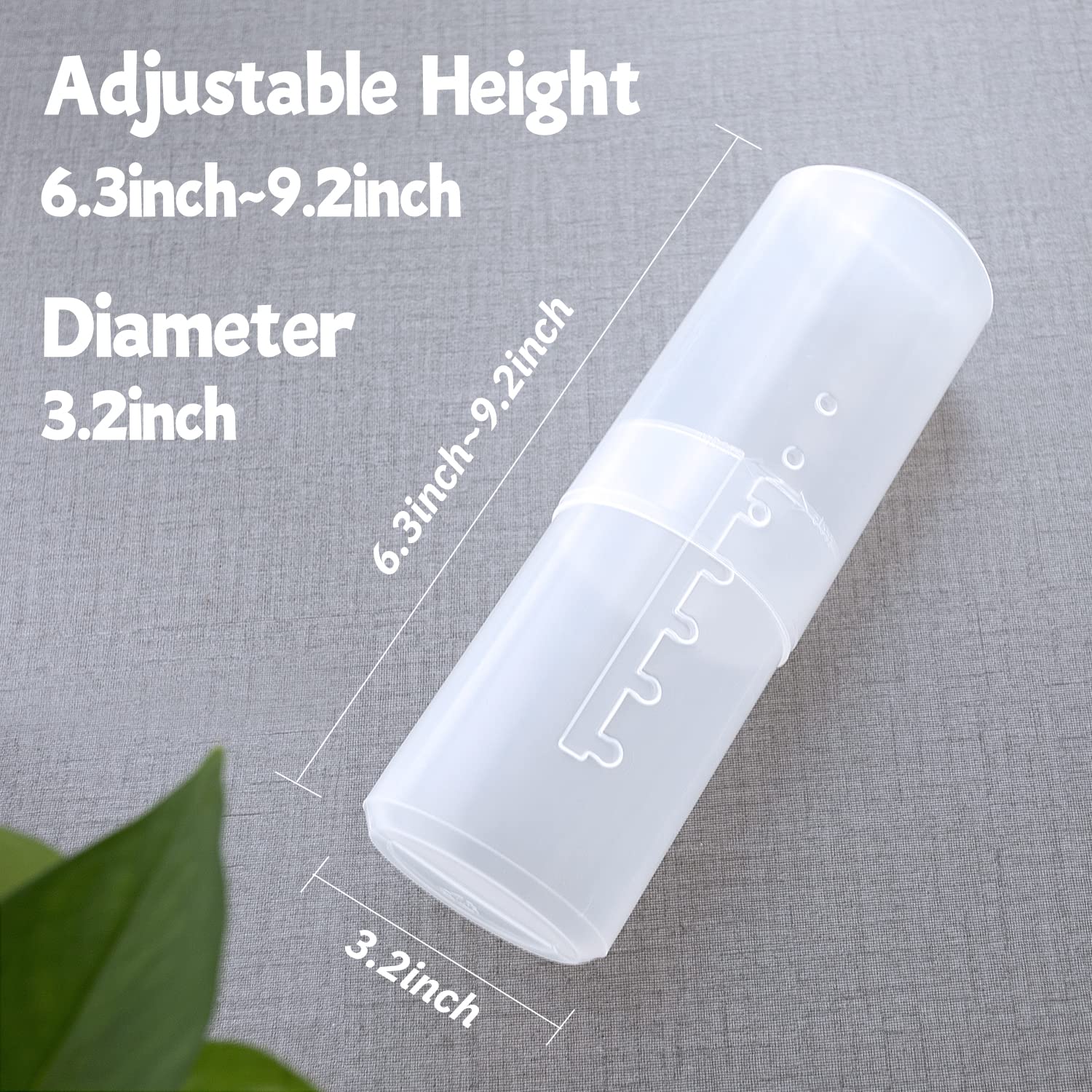 OCHEAL 2 Pack Transparent Plastic Makeup Brush Holders, Dual Use, Lightweight, Spacious
