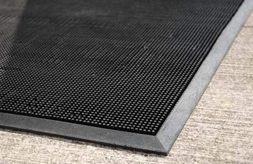 Durable Corporation 396S1624BK Heavy Duty Rubber Fingertip Entrance Mat, for Outdoor Areas, 16" Width x 24" Length x 5/8" Thickness, Black