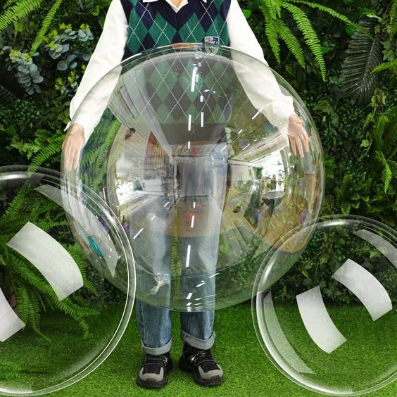 EEland 48 inch Large Clear Balloons for Stuffing,12pcs Clear Bubble Balloon Large BoBo Balloons- Large Transparent Balloon for Wedding Balloons,Christmas，Events, and Parties white balloons