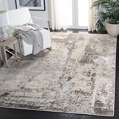 SAFAVIEH Valencia Collection Area Rug - 5' x 8', Light Sage & Grey, Boho Chic Distressed Design, Non-Shedding & Easy Care, Ideal for High Traffic Areas in Living Room, Bedroom (VAL534W)