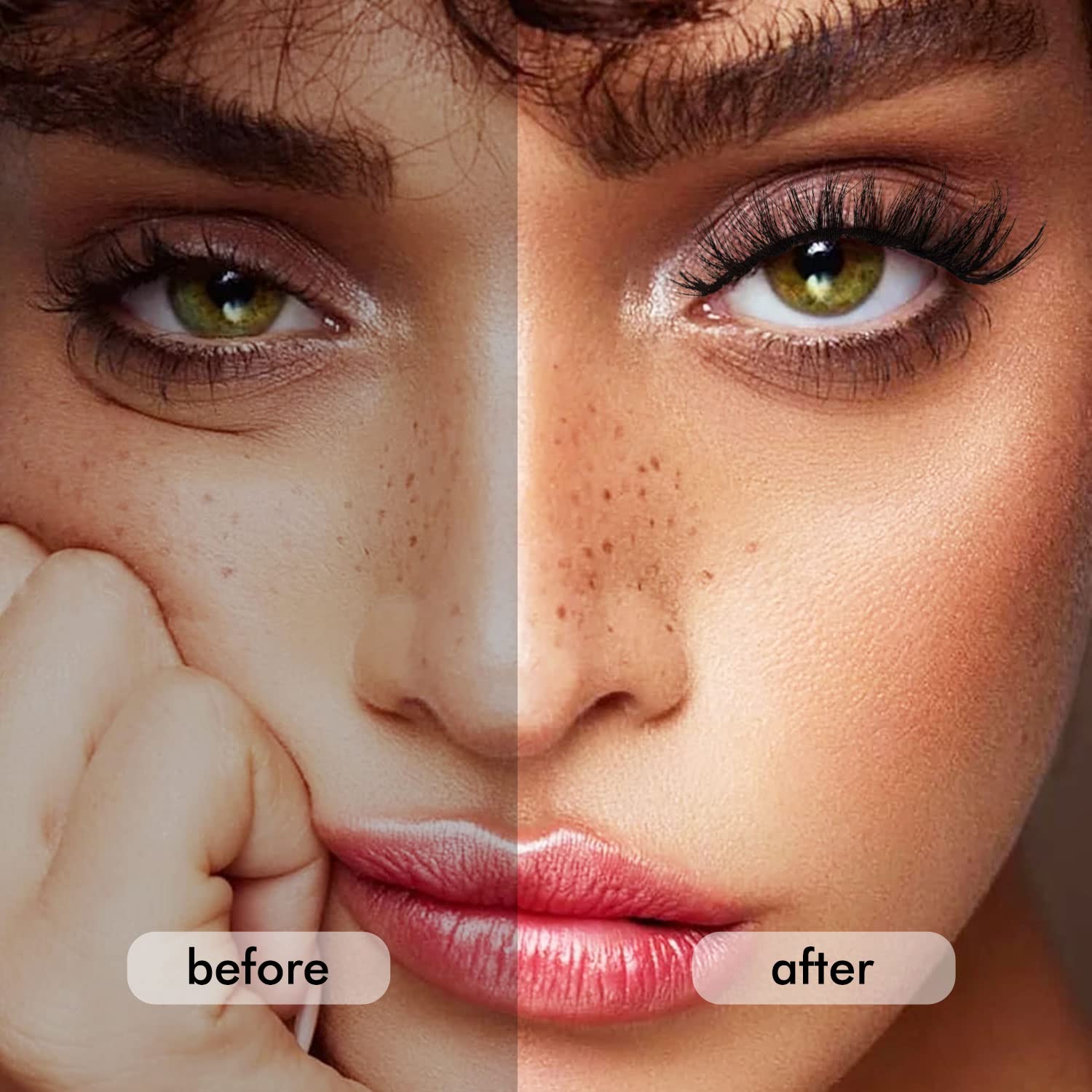 MilyBest Lashes Wispy False Eyelashes Fluffy Cat Eye Lashes Natural Look D Curl Lashes Mink Bulk Fake Eyelashes Extensions Pack