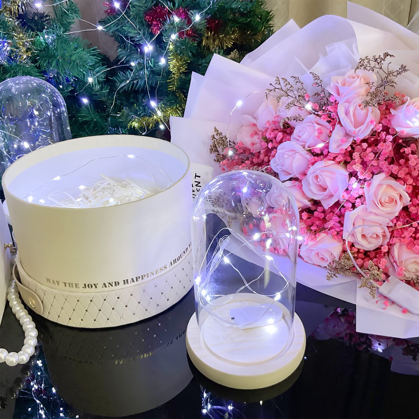 Etinga 20 Pack Fairy Lights Battery Operated String Lights, 10 LED on 3.3ft Silvery Copper Wire,for Flowers Gift Box Wedding Party Christmas Decoration (20 Pack, Cool White)
