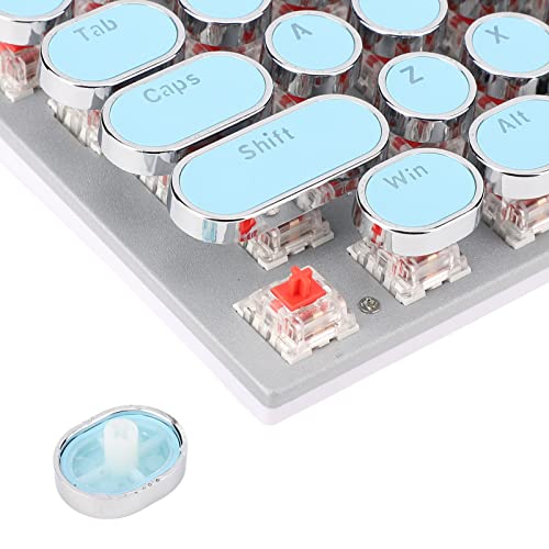 LBEC Mechanical Keyboard, Red Switch 26 RGB Lighting Effects 2 Colors Injection Molding Red Switch Mechanical Gaming Keyboard (Blue Electroplating Punk)