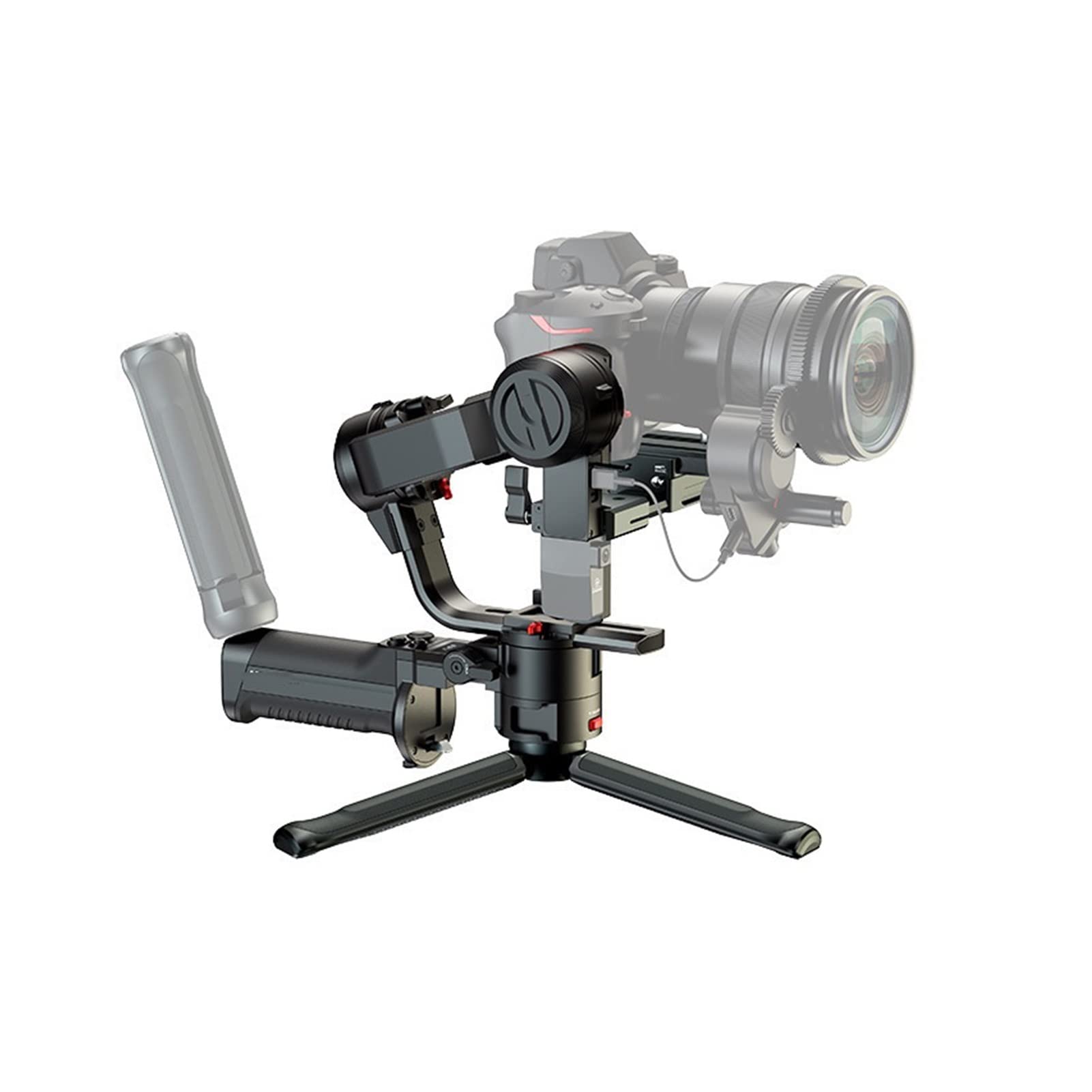 DONCK Action Camera Stabilizer AirCross3 Gimbal Stabilizer SLR Camera Stabilizer 360°Rotating Horizontal and Vertical Shooting for Outdoor Video Recording