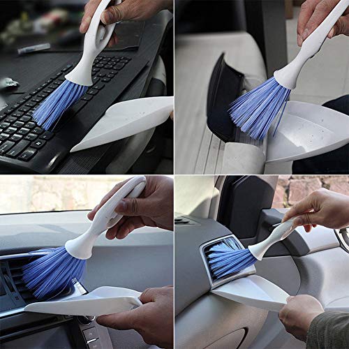 PIVBY Mini Hand Broom and Dustpan Sand Scooper Set Cage Cleaner for Guinea Pigs, Cats, Hedgehogs, Hamsters, Chinchillas, Rabbits, Reptiles, and Other Small Animals (2 Pack,Random Color)