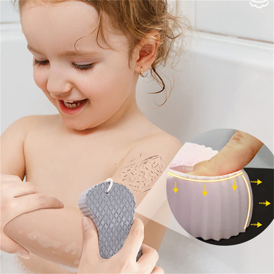 InfantLY Bright 1pcs Exfoliante Soft Sponge Children Bath Body Scrubber Bath Exfoliating Massager Shower Brush Skin Cleaner Dead Skin Remover