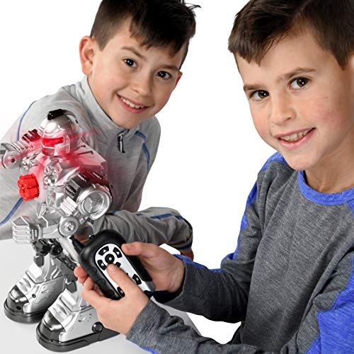 Play22 Remote Control Robot Toy - Robots for Kids Superb Fun Toy - Toy Robot Shoots Missiles Walks Talks & Dances with Flashing Lights 10 Functions - Best RC Robot Gift for Boys and Girls -Original