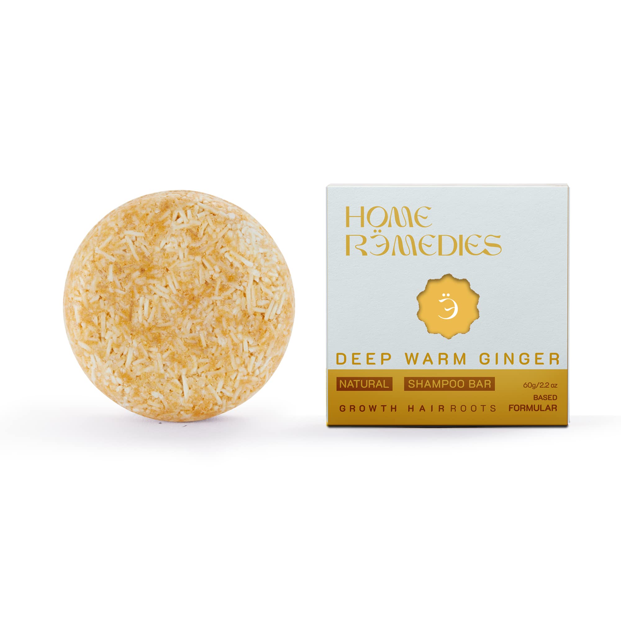 HOME REMEDIES Ginger Hair Regrowth Shampoo Bar,Ginger Shampoo Soap, Organic Ginger Shampoo Bar Promotes Hair Growth (Ginger)