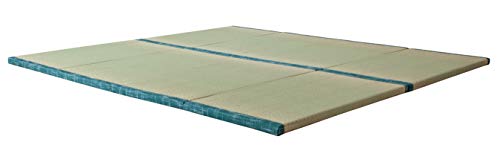 MustMat Japanese Floor Mattress Foldable Tatami Mats Folding Tatami Futon Mattress Rush Grass Floor Bed 35.4"x78.7"x1.2"(2 Piece Set)
