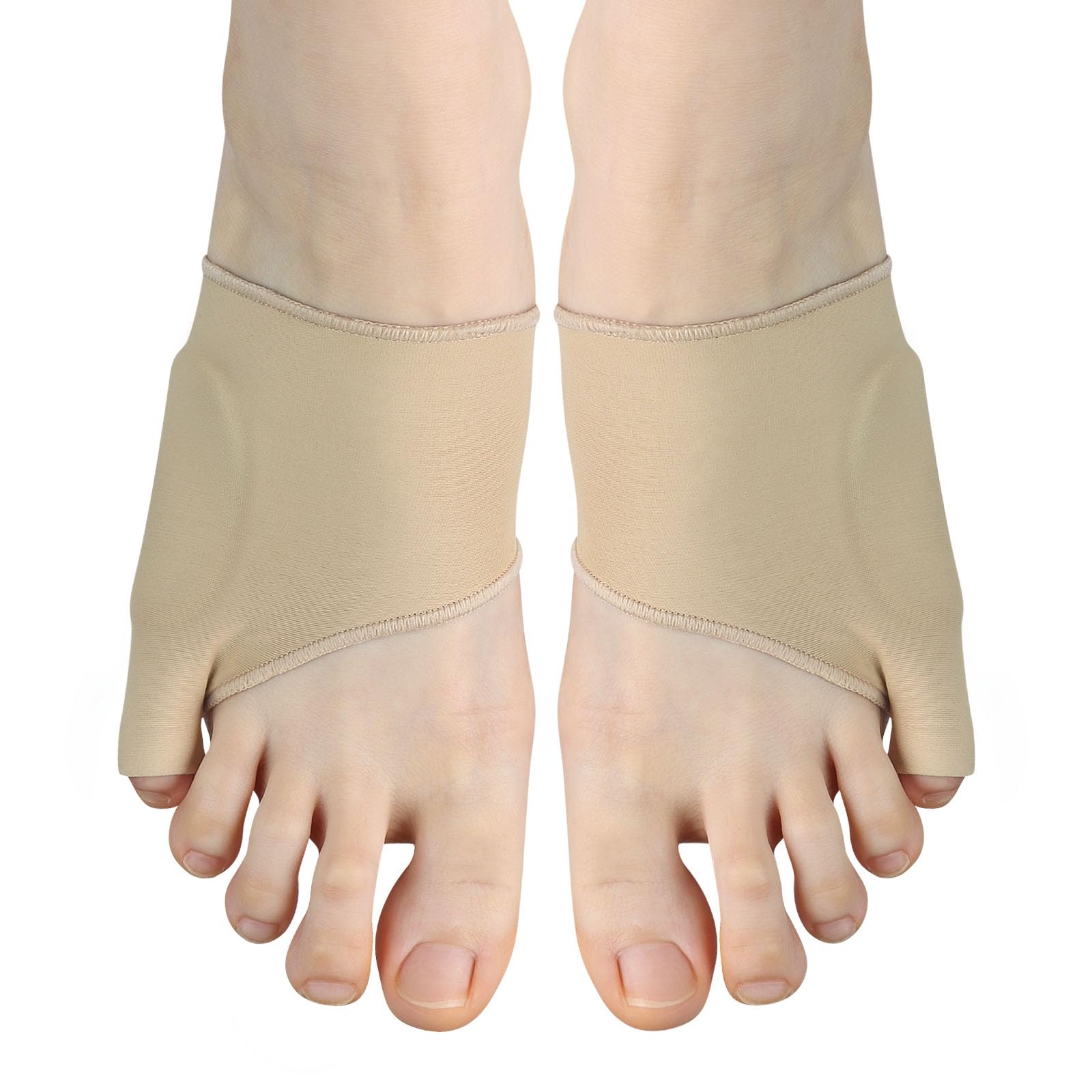Jianlida Bunion Relief Sleeve - Toe Splint and Pinky Toe Separator for Men and Women - Toe Spacer Socks - Elastic Cushions with Silicone Pads for Comfort and Protection All-Day Wear (Size: L)