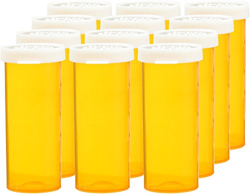 Prescription Vials with Snap Caps 8 Dram - 12 Per Bag by Apothecary