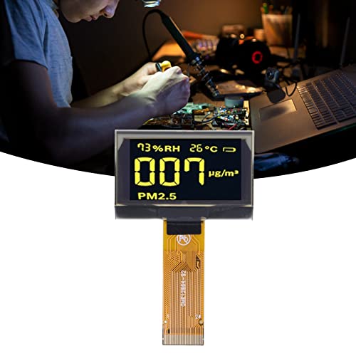 LCD Display Module, 128x64 Low Power Consumption Digital LCD Board Accessory 1.54in 24 Pin SSD1309 Drive Easy Installation for Electronics(MRC128-2 Yellow)