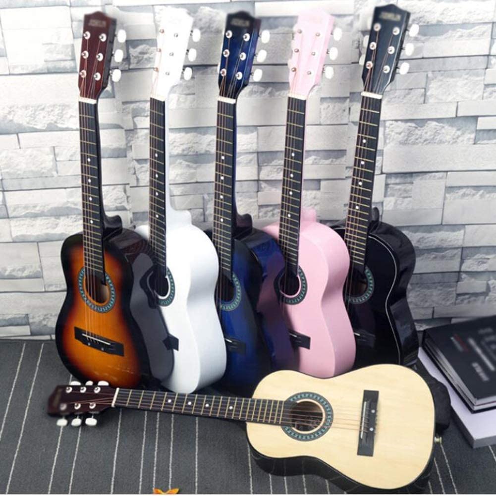 Guitar Kit, String Instrument Electronic Guitar Acoustic Guitar Classical Guitar Beginner Fingerstyle 30 Inch Ballad Musical Instrument Youth Practice Can Carry Backpack ( Color : Pink , Size : Long-7