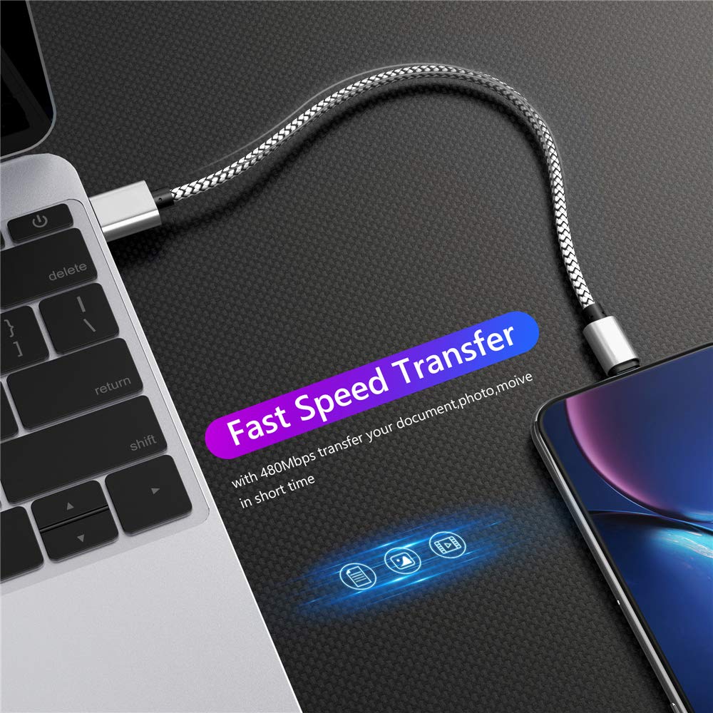 GeydrQ MFi Certified 5Pack 3 3 6 6 10 FT iPhone Charger Lightning Cable Nylon Braided USB Fast Charging High Speed Data Sync Compatible iPhone 14 13 12 11 Pro Max XS MAX XR XS X 8 7 Plus iPad AirPods