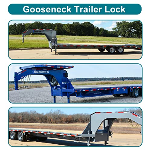 MARKETTY Gooseneck Trailer Lock, Gooseneck Lock Model TL-50 Coupler Lock, Gooseneck-Style Coupler Lock is Intended for Use with Heavy Trailers, Livestock Haulers, and RVs TL-50-Black