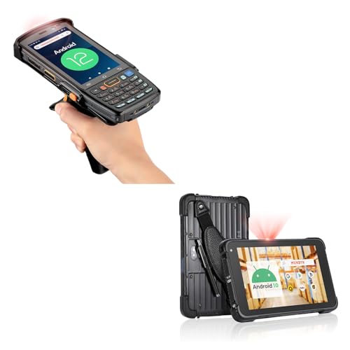 MUNBYN Android Barcode Scanner 082Pro, Android 12 Barcode Scanner, Equipped with Honeywell HS7 Barcode Scanner, and Rugged Android Tablet Scanner IRT01, 8-inch Tablet Android 10