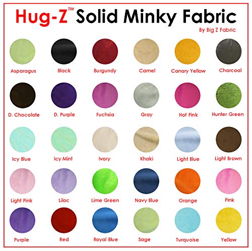 Solid Soft Minky Fabric Hug-Z™ by The Yard DIY Baby Blankets Decor Clothing Snuggle (Kelly Green)