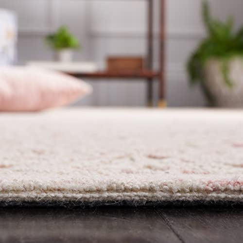 MARTHA STEWART Safavieh Collection by SAFAVIEH 4' x 6' Ivory/Pink MSR3511U Handmade Contemporary Wool Area Rug