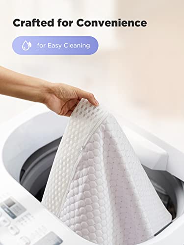 PERLECARE 3 Inch Gel Memory Foam Mattress Topper for Pressure Relief, Premium Soft Mattress Topper for Cooling Sleep, Non-Slip Design with Removable & Washable Cover, CertiPUR-US Certified - King