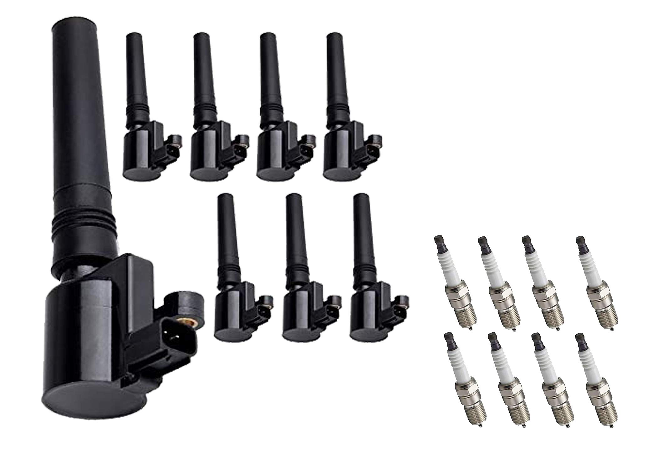 ENA Set of 8 Ignition Coil Pack Compatible with Ford Jaguar Lincoln Thunderbird 2002-2005, S-Type 1999-2003, LS 2000-2006 3.0 3.9 4.0 4.2 Replacement for FD506 DG515 DG529 4503
