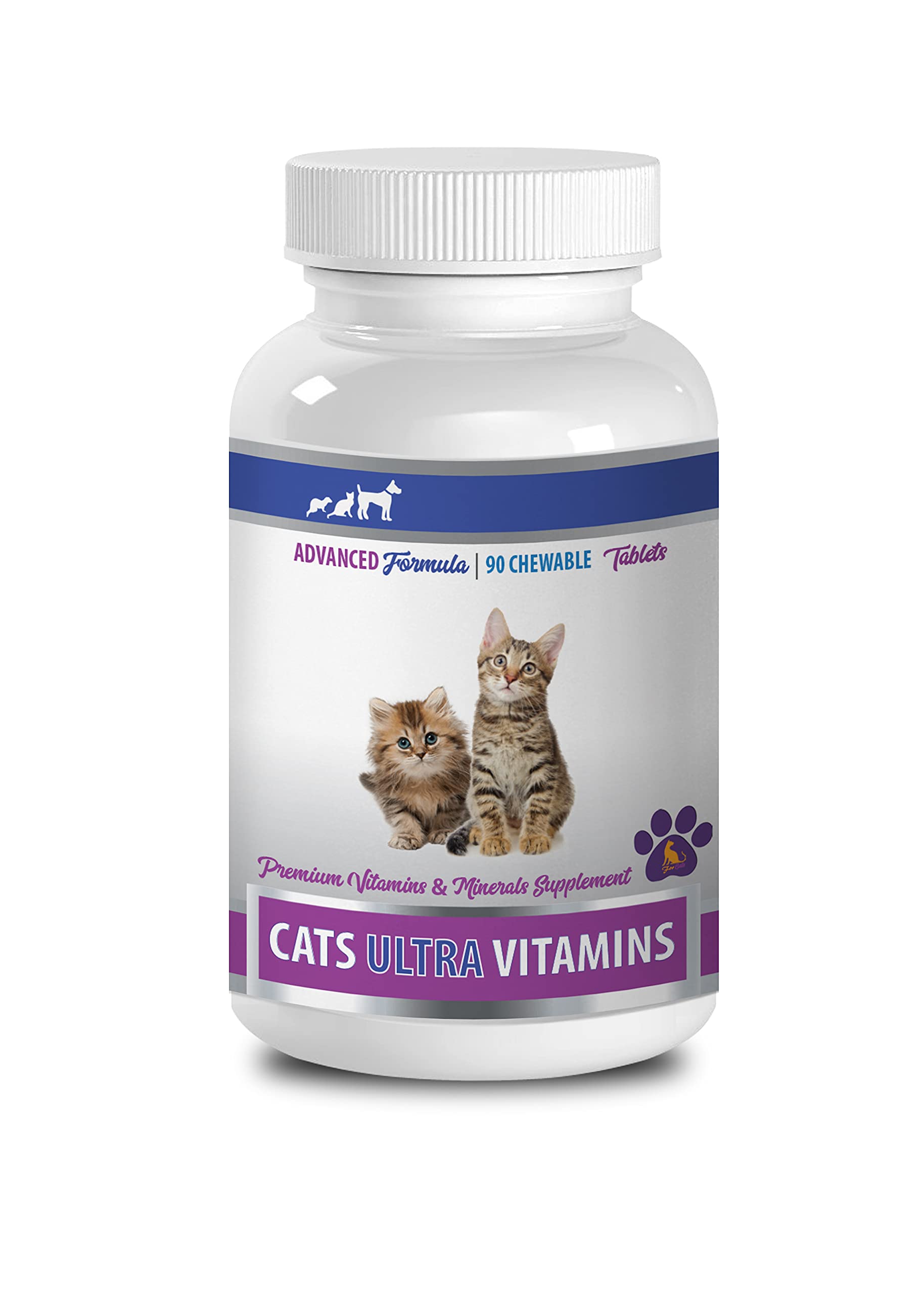 PET SUPPLEMENTS cat Liver Support - Cats Ultra Vitamins - Premium Vitamins and Minerals - CHEWABLE - Vitamin c for Cats - 1 Bottle (90 Chews)