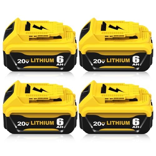 Ibanti DCB206 Battery Replacement for Dewalt 20V Battery Compatible with Dewalt 20V Battery DCB206 DCB203 DCB204 DCB200 DCD/DCF/DCG for Dewalt 20 Volt Max Series Cordless Power Tools (Yellow)