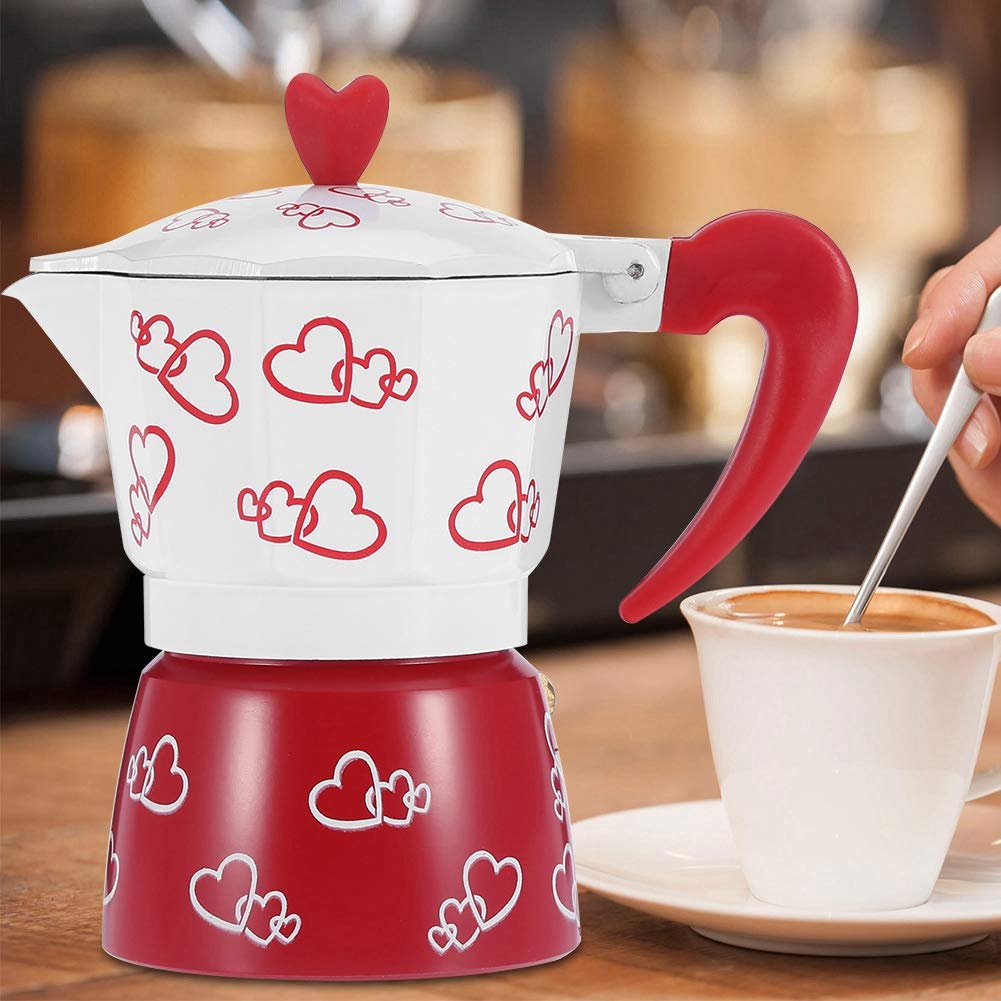 Fdit Aluminum Durable Espresso Coffee Maker Kettle Pot Household Office Widely used(L)