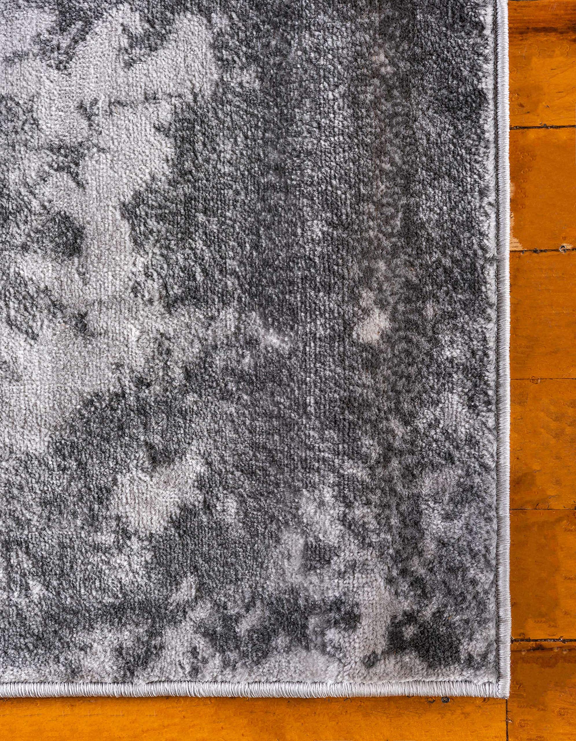 Unique Loom Metro Collection Transitional Abstract Cement Stone Area Rug, 5 ft x 8 ft, Light Gray/Ivory