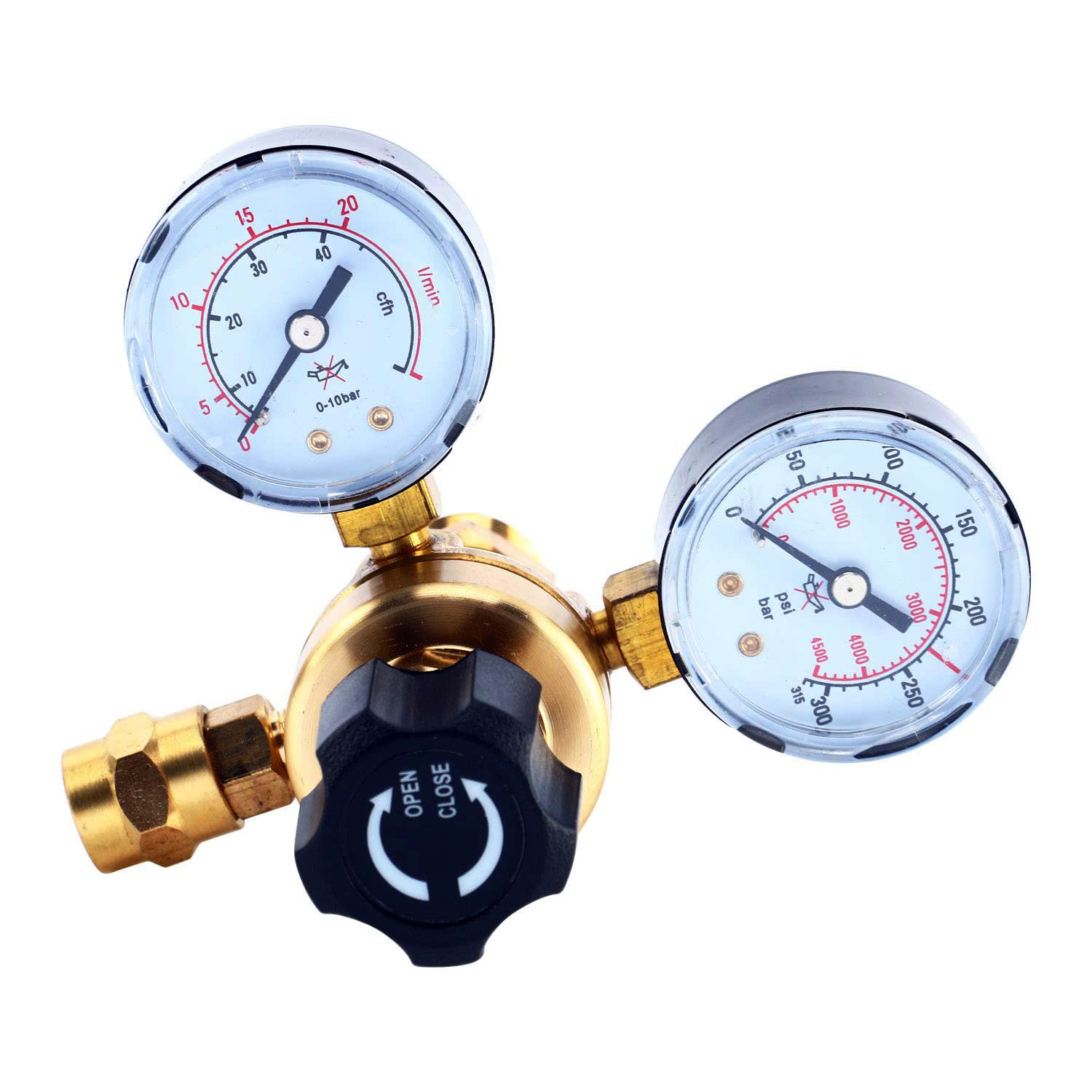 H&J Argon CO2 Brass Regulators Gauges for Welding CGA580 Miller Lincoln Mig Tig